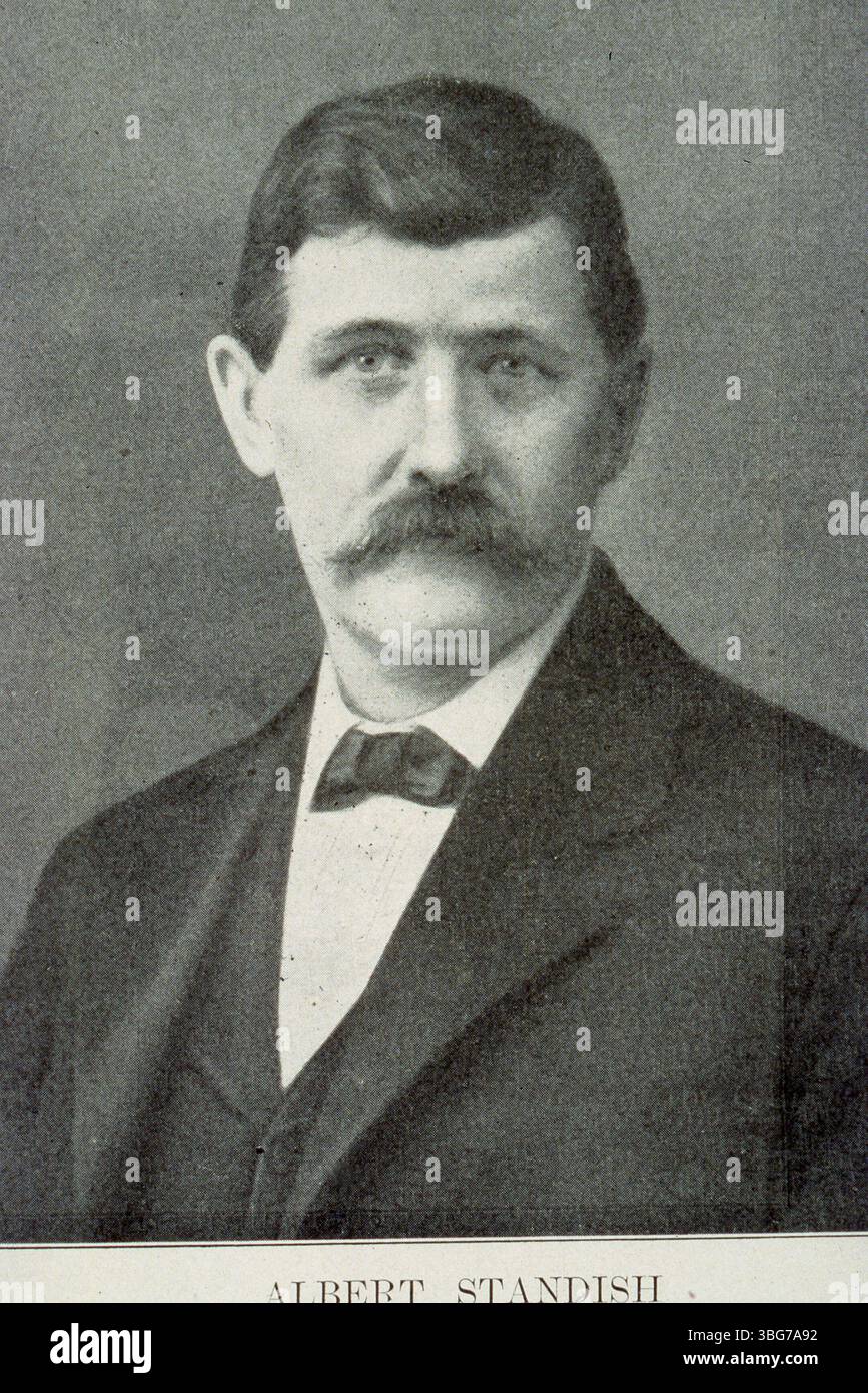 This 1909 portrait features Albert H. Standish (1842-1902), the founder ...