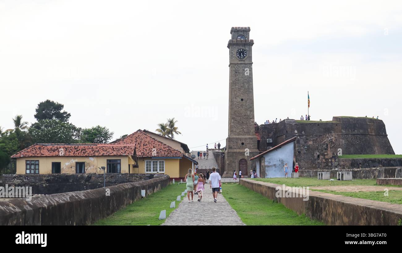 Sri Lanka, Galle, Galle Fort Clock Tower, Dutch Fort, with Sri Lankan ...