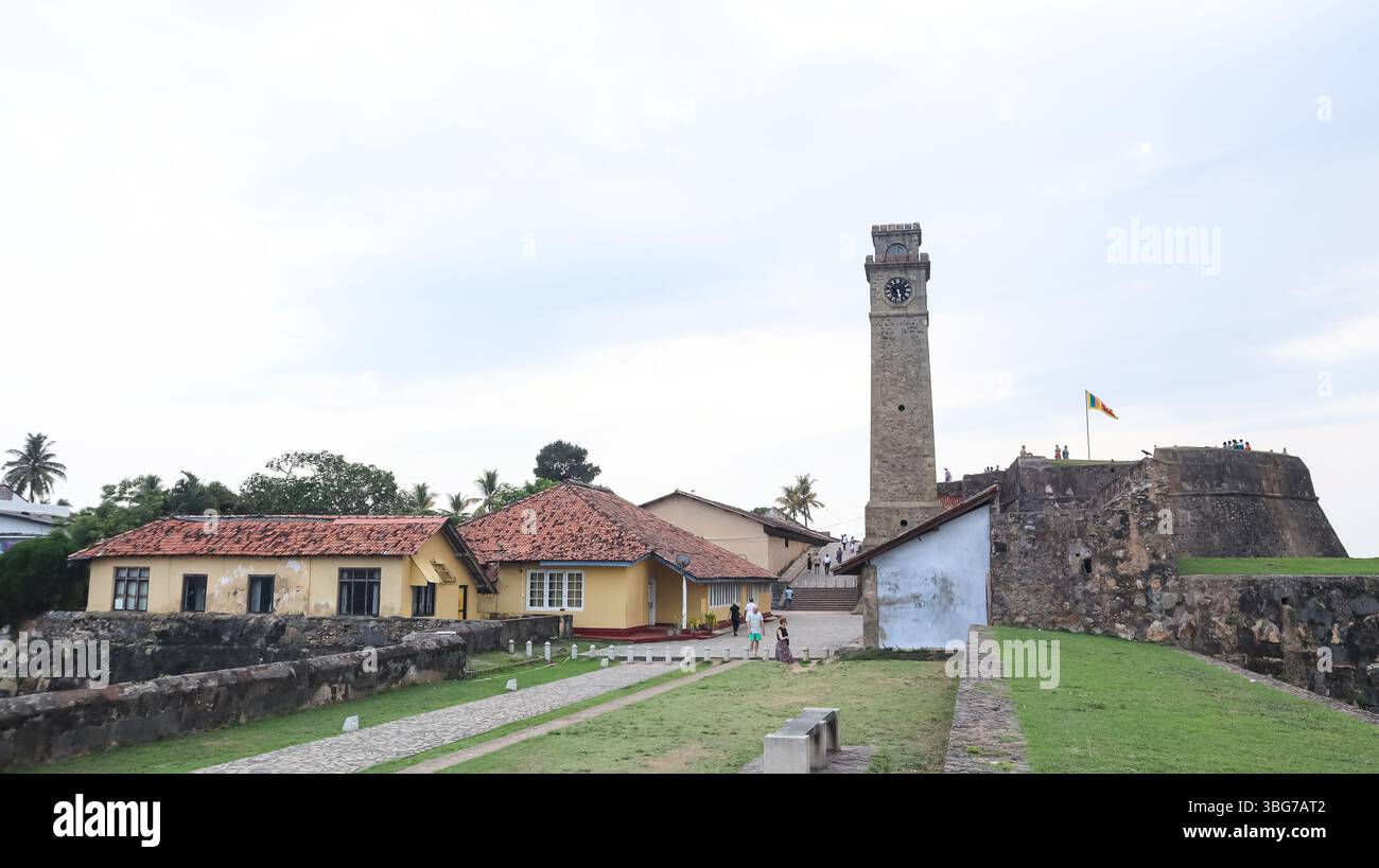 Sri Lanka, Galle, Galle Fort Clock Tower, Dutch Fort, with Sri Lankan ...