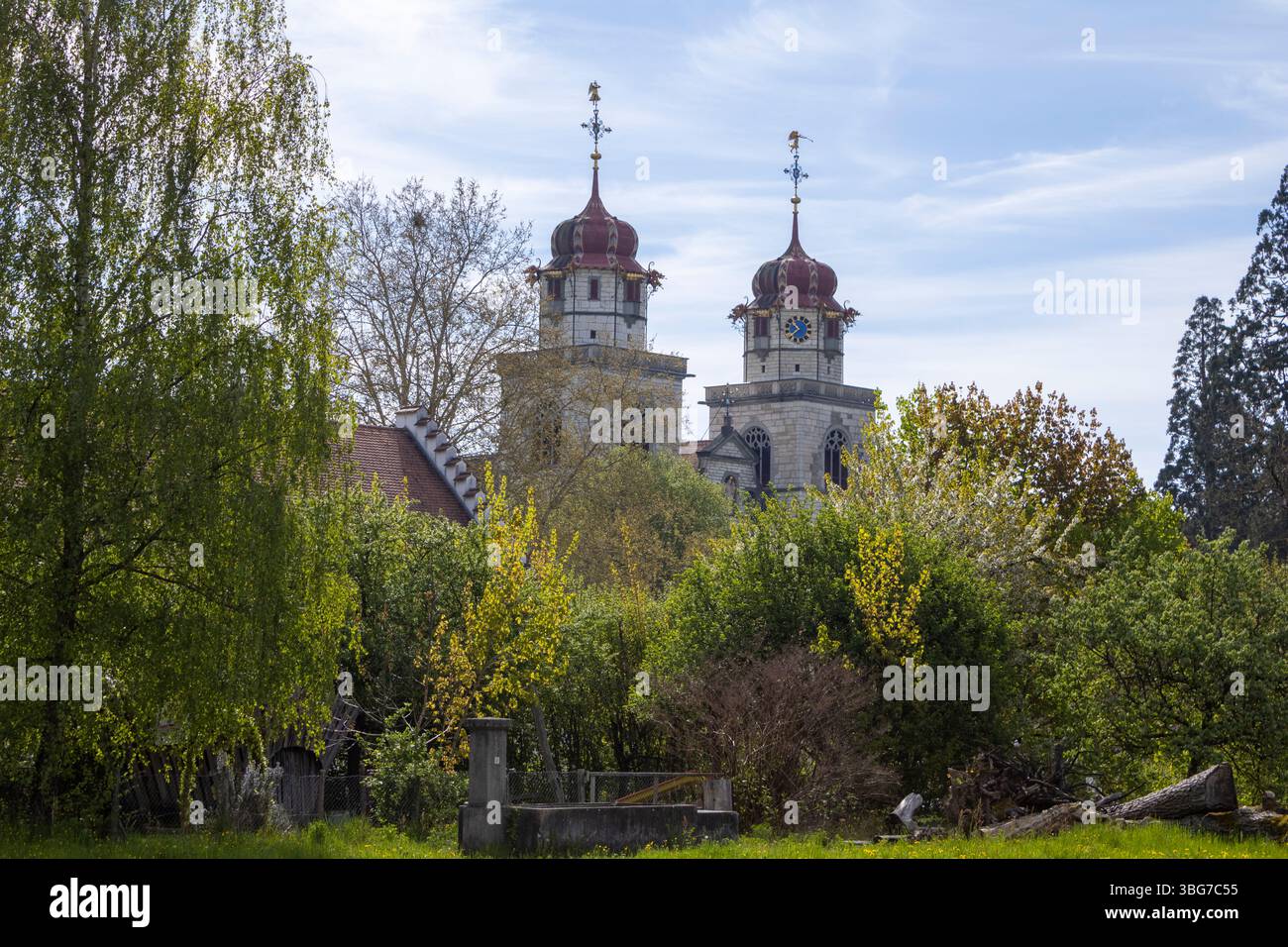 Outside View of the Rheinau Monastery Stock Photo - Alamy