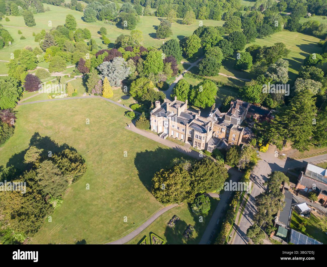 aerial view of nonsuch park and mansion a grade 2 listed georgian ...