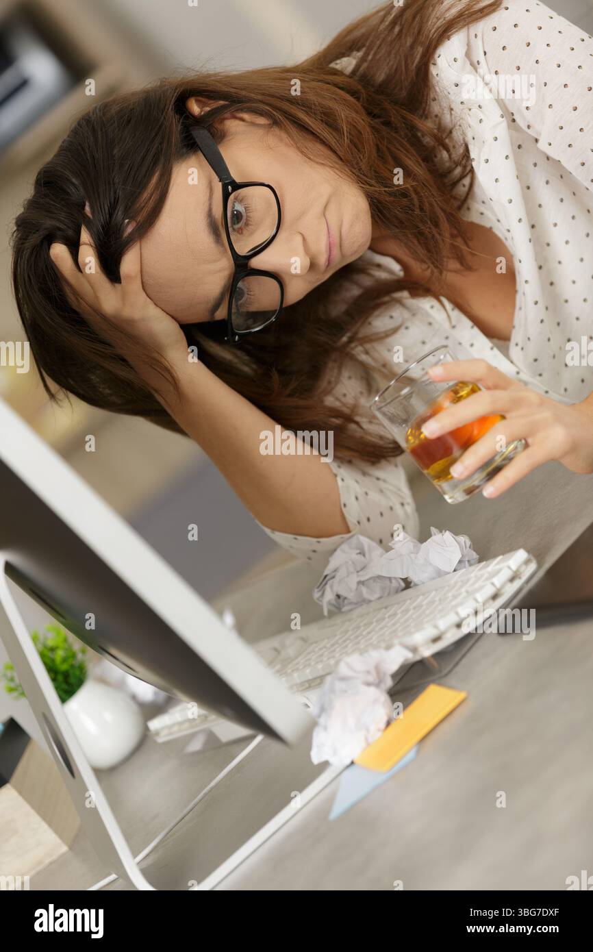 Drunk woman office party hi-res stock photography and images - Alamy