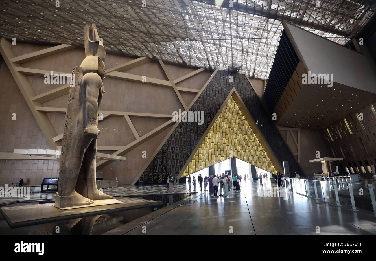 The Grand Egyptian Museum in Egypt King Ramses II statue displayed at ...