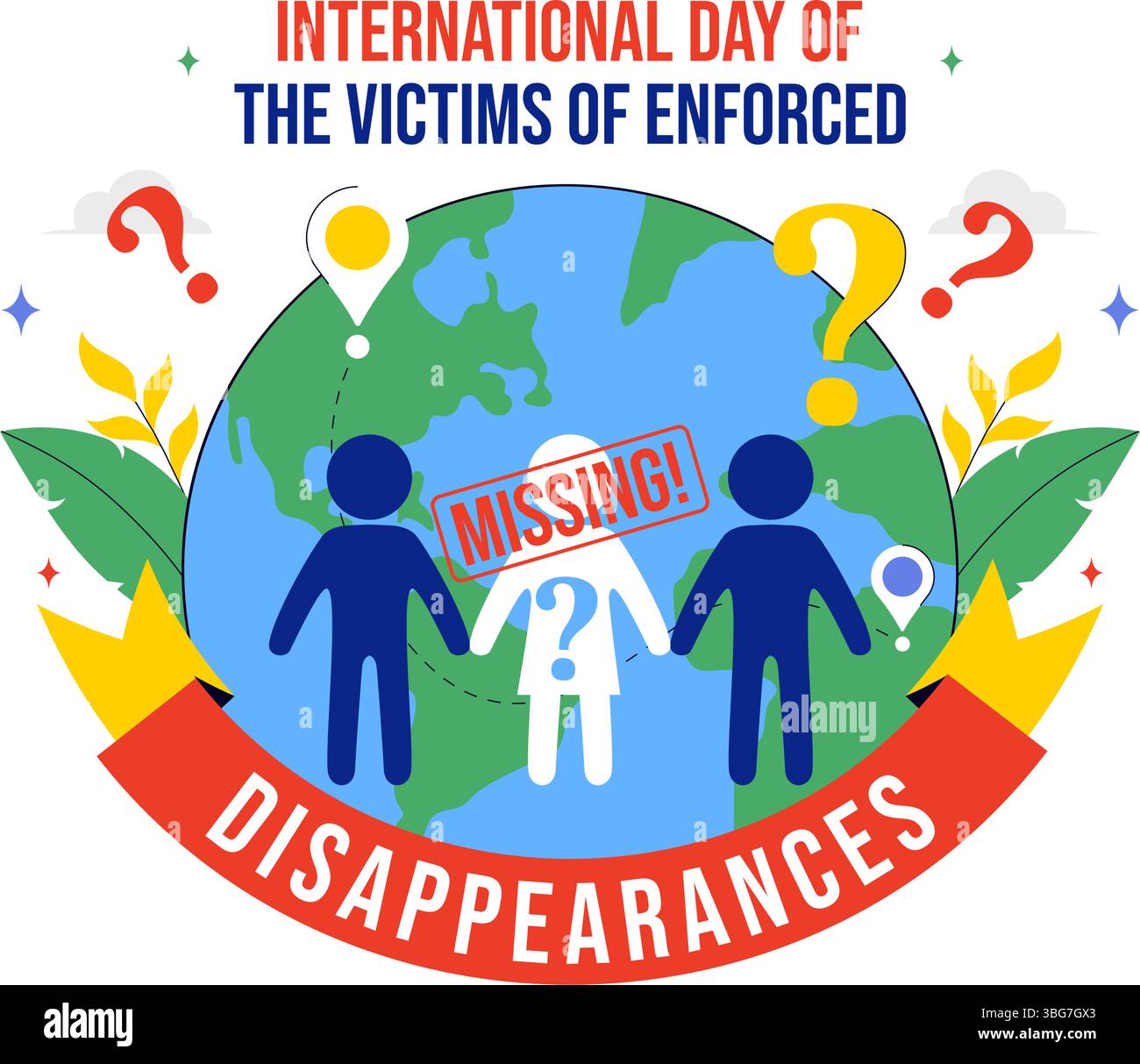 International Day of the Victims of Enforced Disappearances Vector ...