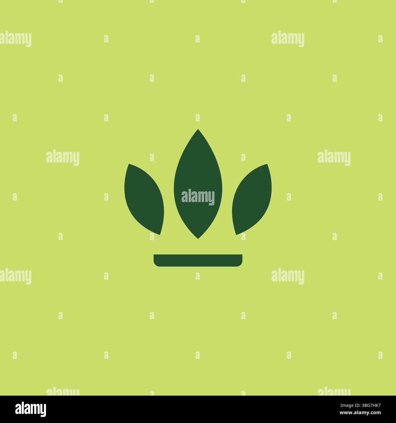 Leaf Crown Logo Vector Illustration Stock Vector Image & Art - Alamy