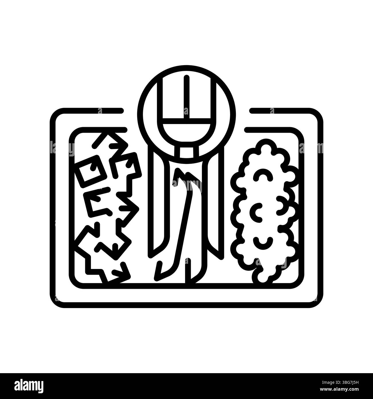 personalized meals black line icon for digital and print projects ...