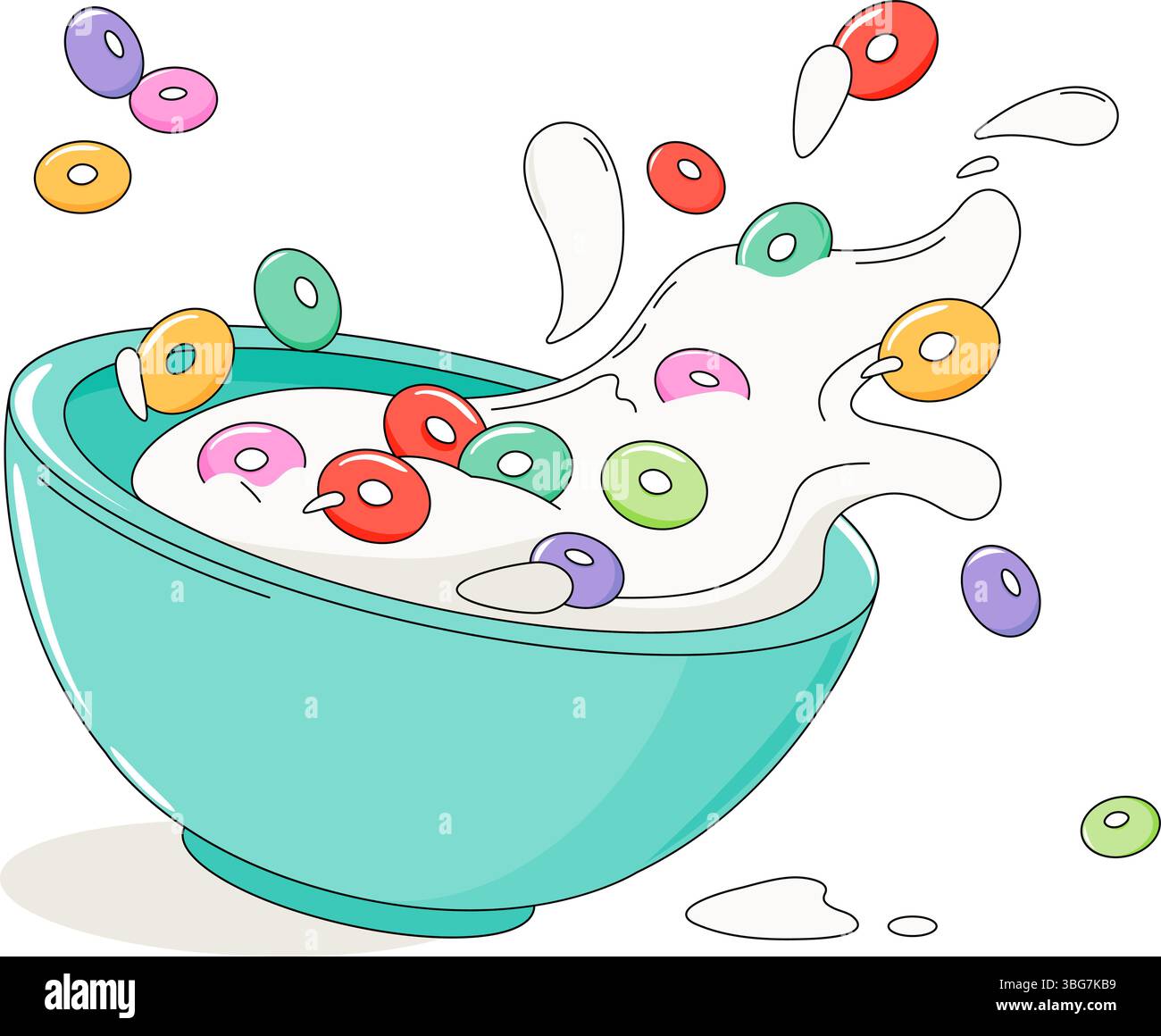 Milk dessert on table Stock Vector Images - Alamy