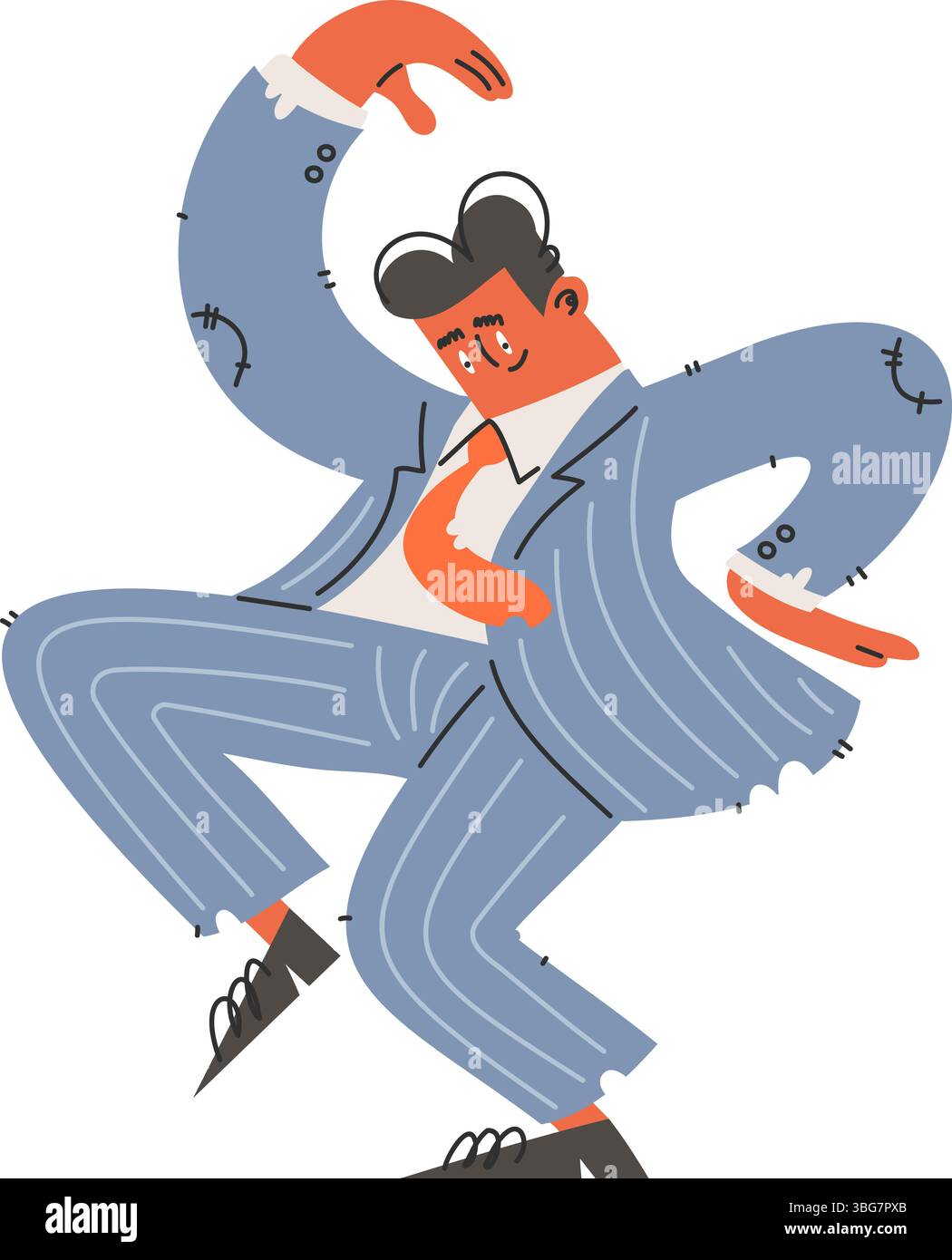 Exaggerated posture Stock Vector Images - Alamy