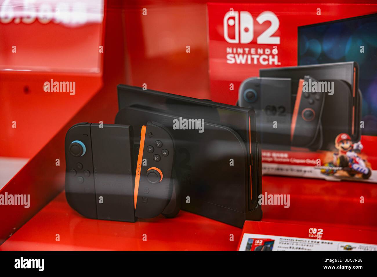 Nintendo Switch 2 on display inside an electronics store in Yokohama ...