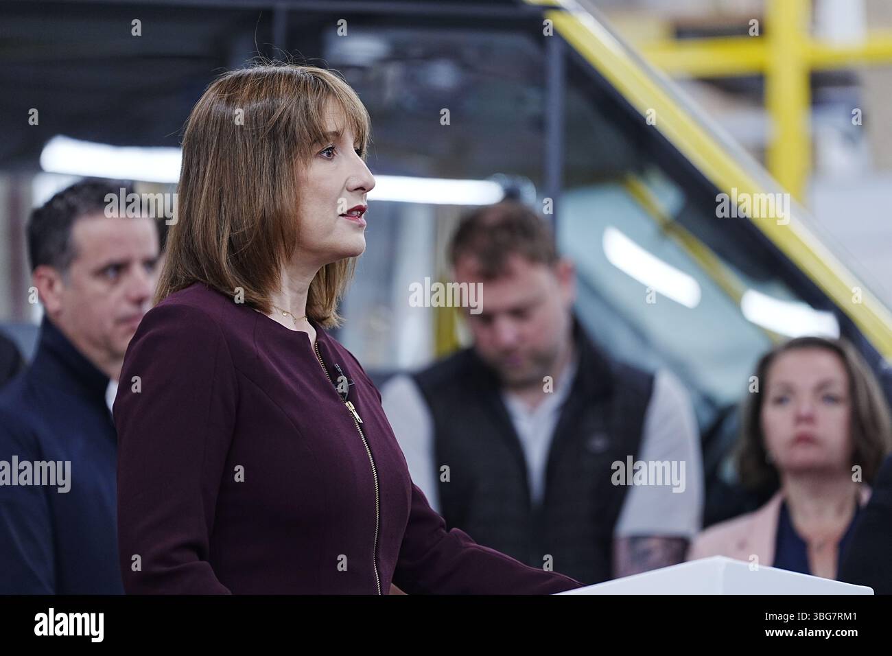 Chancellor of the Exchequer Rachel Reeves delivers a speech during a ...