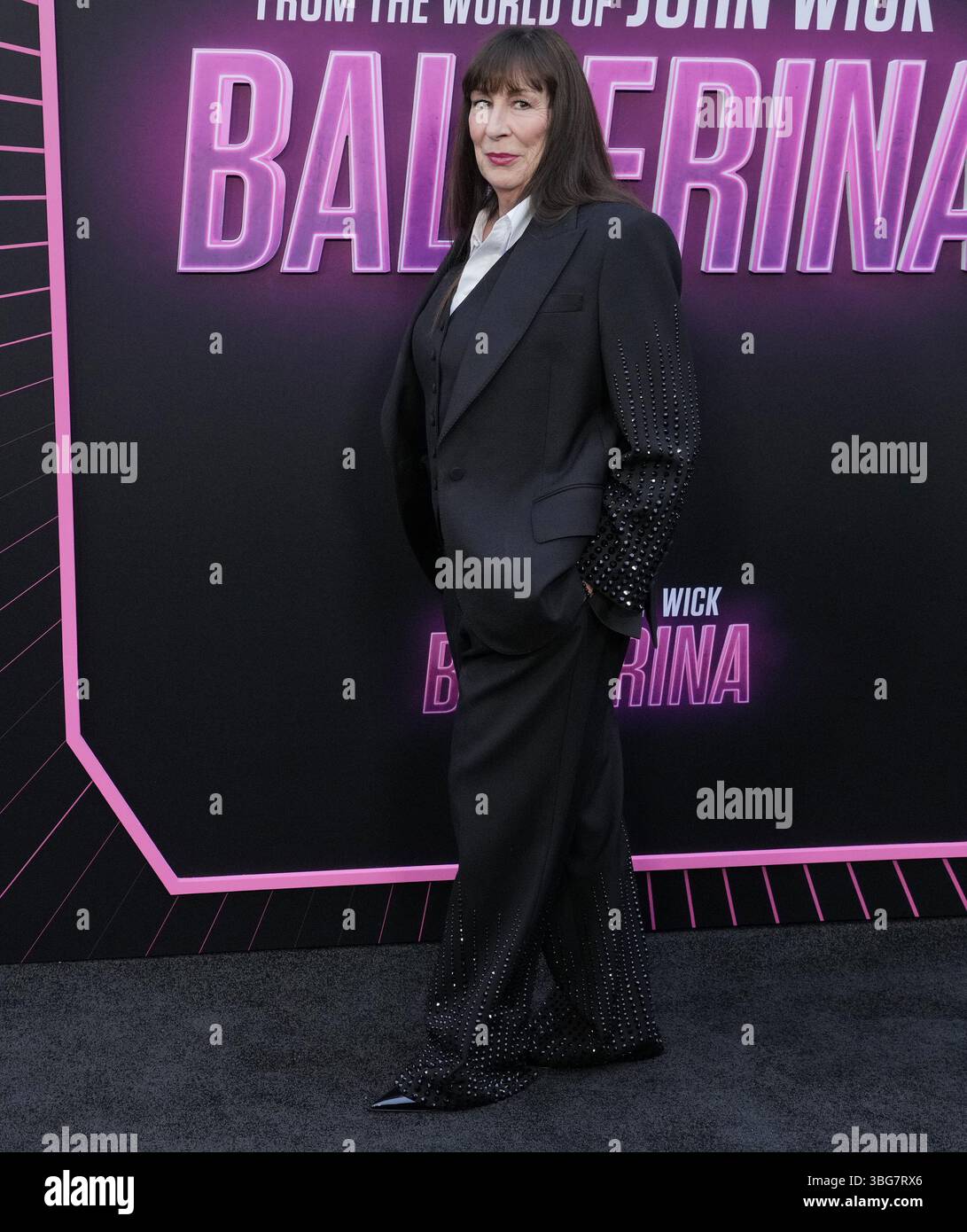 Angelica Huston arrives at the Lionsgate's BALLERINA World Premiere ...