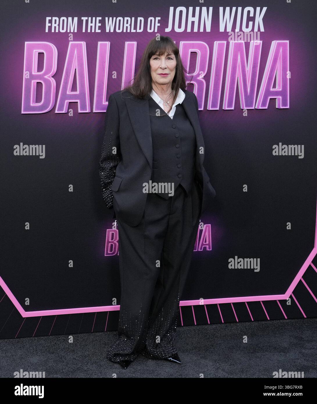 Angelica Huston arrives at the Lionsgate's BALLERINA World Premiere ...