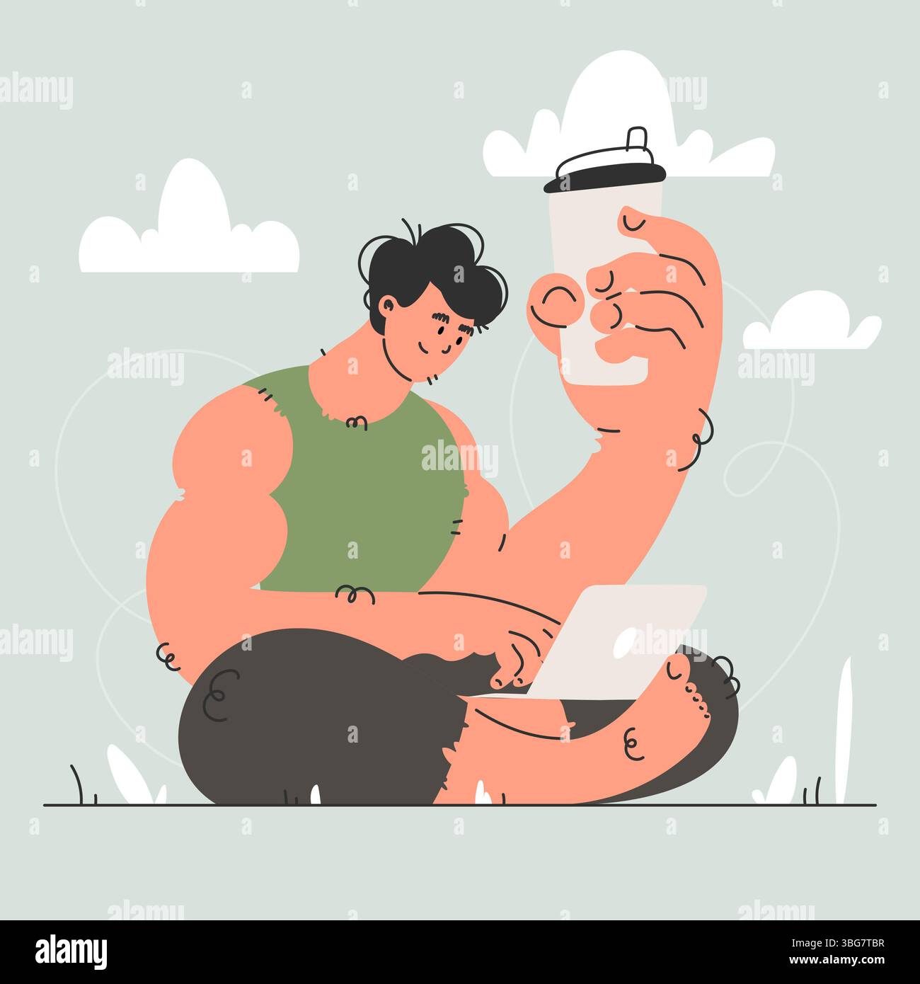 Relaxed home environment Stock Vector Images - Alamy