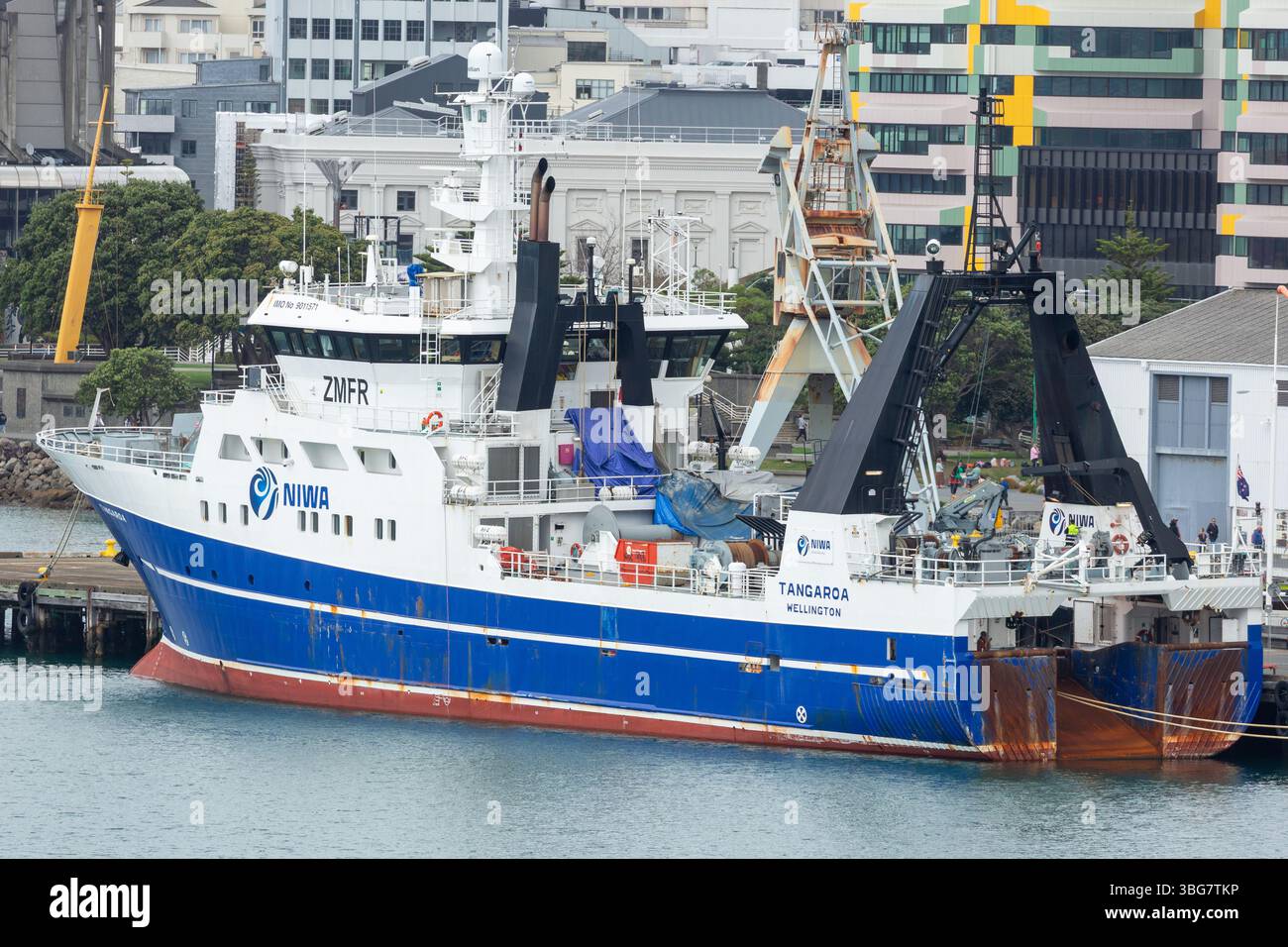 RV Tangaroa, NIWA's deep-water research vessel, Wellington, North ...