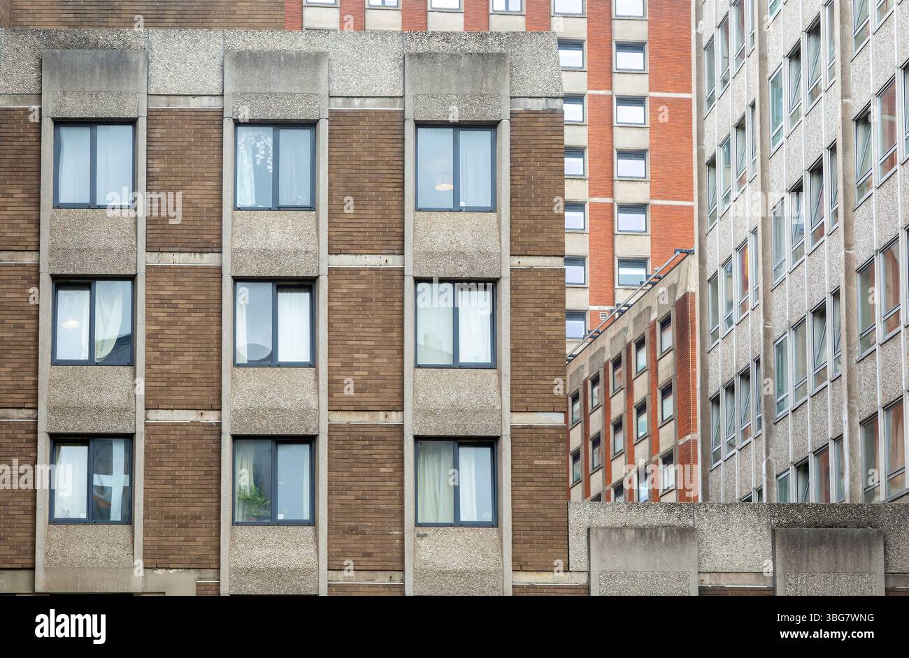 High density building cityscape of office and apartments, around Nelson ...