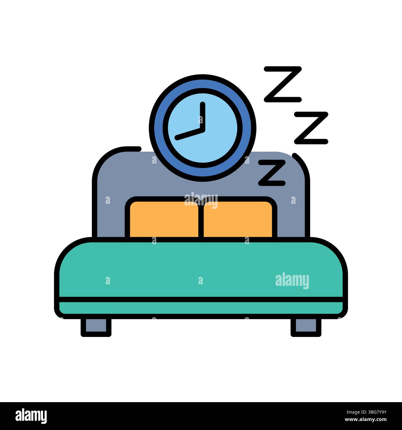 Sleep optimization color flat icon for digital and print projects ...
