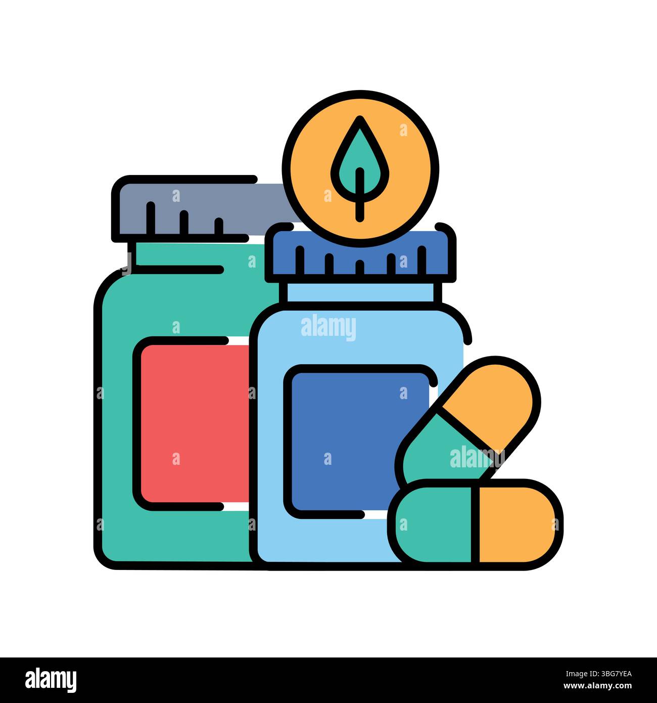 supplements stack color flat icon for digital and print projects ...
