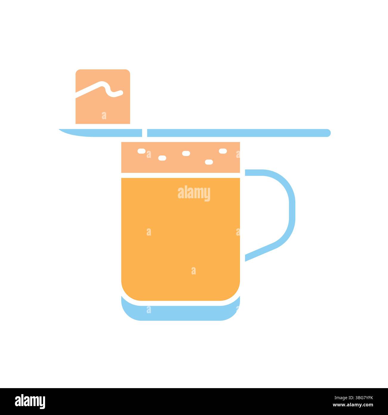 Bulletproof coffee color flat icon for digital and print projects ...