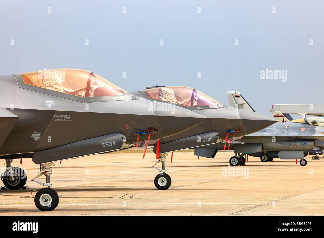 Lockheed Martin F35 Lightning II Multirole strike fighter at airshow in ...