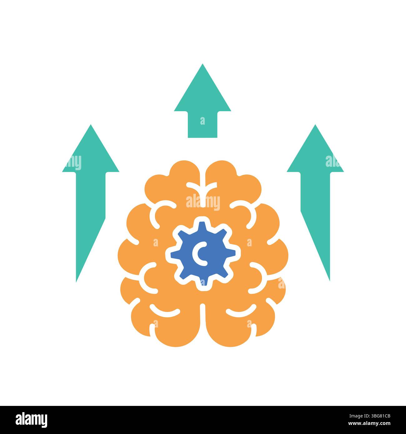 neuroplasticity color flat icon for digital and print projects. Minimal ...
