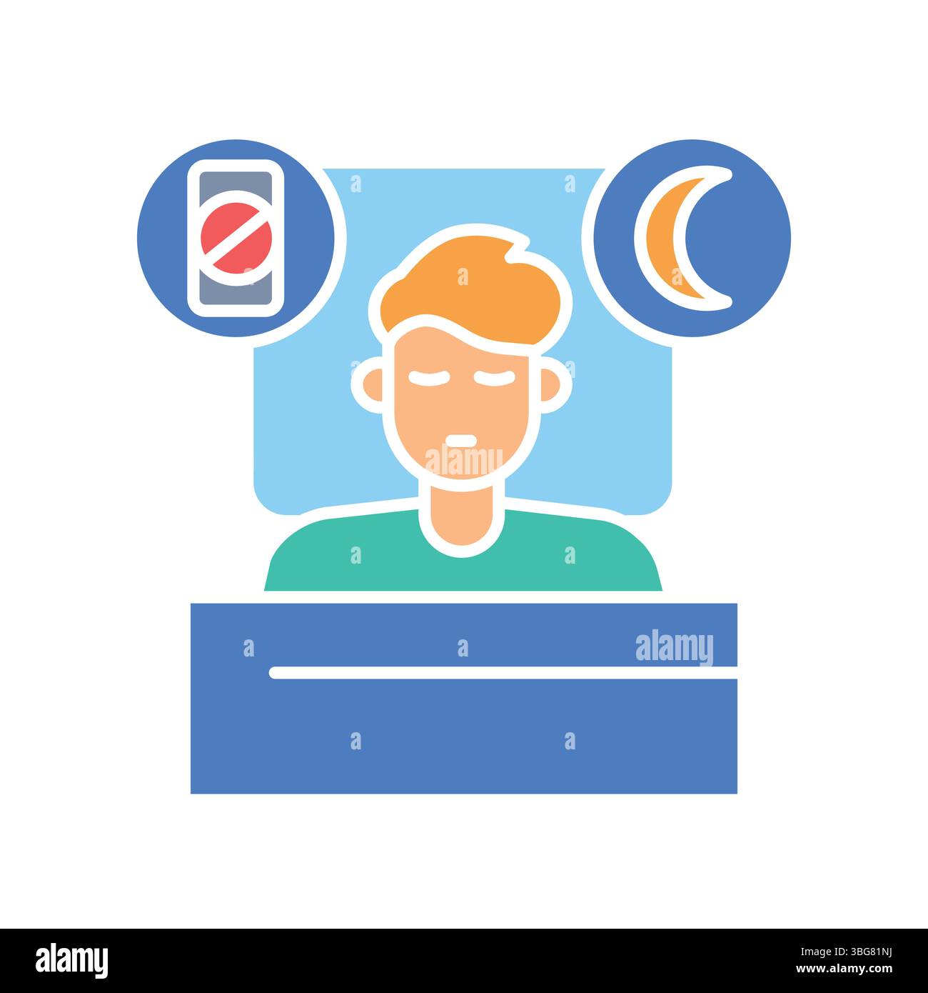 Sleep optimization color glyph icon for digital and print projects ...