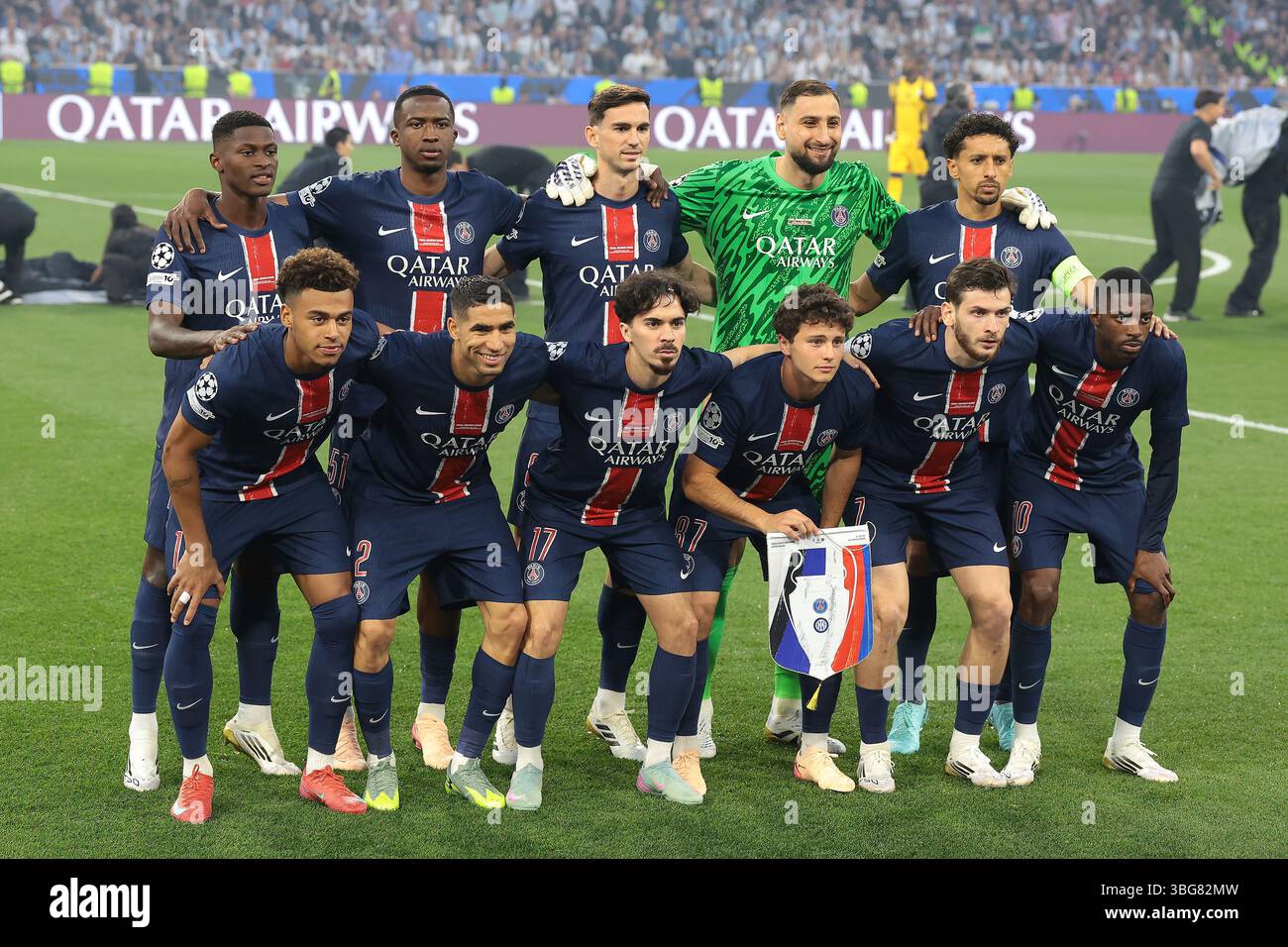 Munich, Germany. 31st May, 2025. The Paris Saint-Germain starting ...