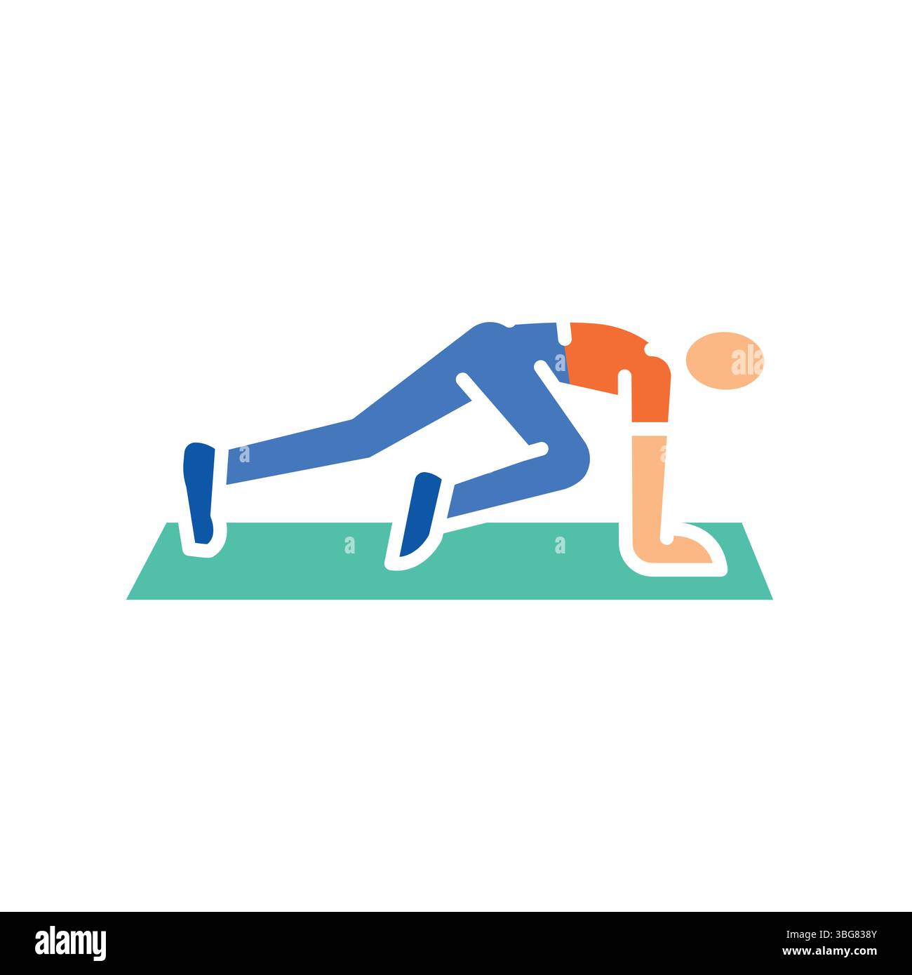 reverse lunges color flat icon for digital and print projects. Minimal ...