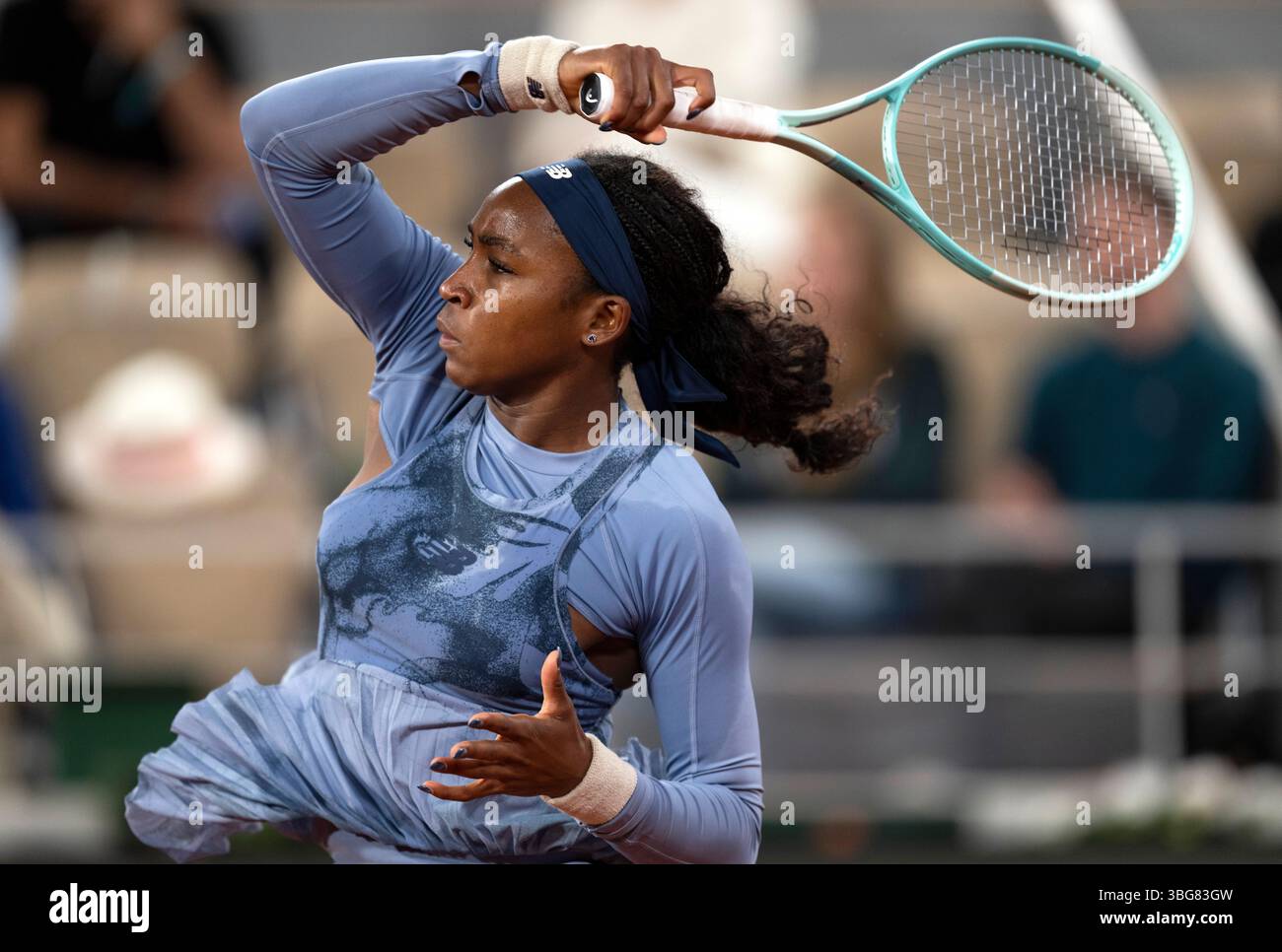 Coco Gauff during her women’s singles quarter final match against ...