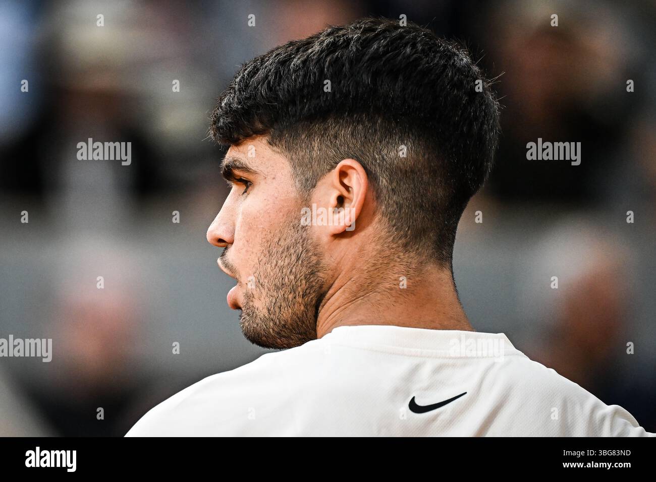 Carlos ALCARAZ of Spain during the tenth day of the Roland-Garros 2025 ...