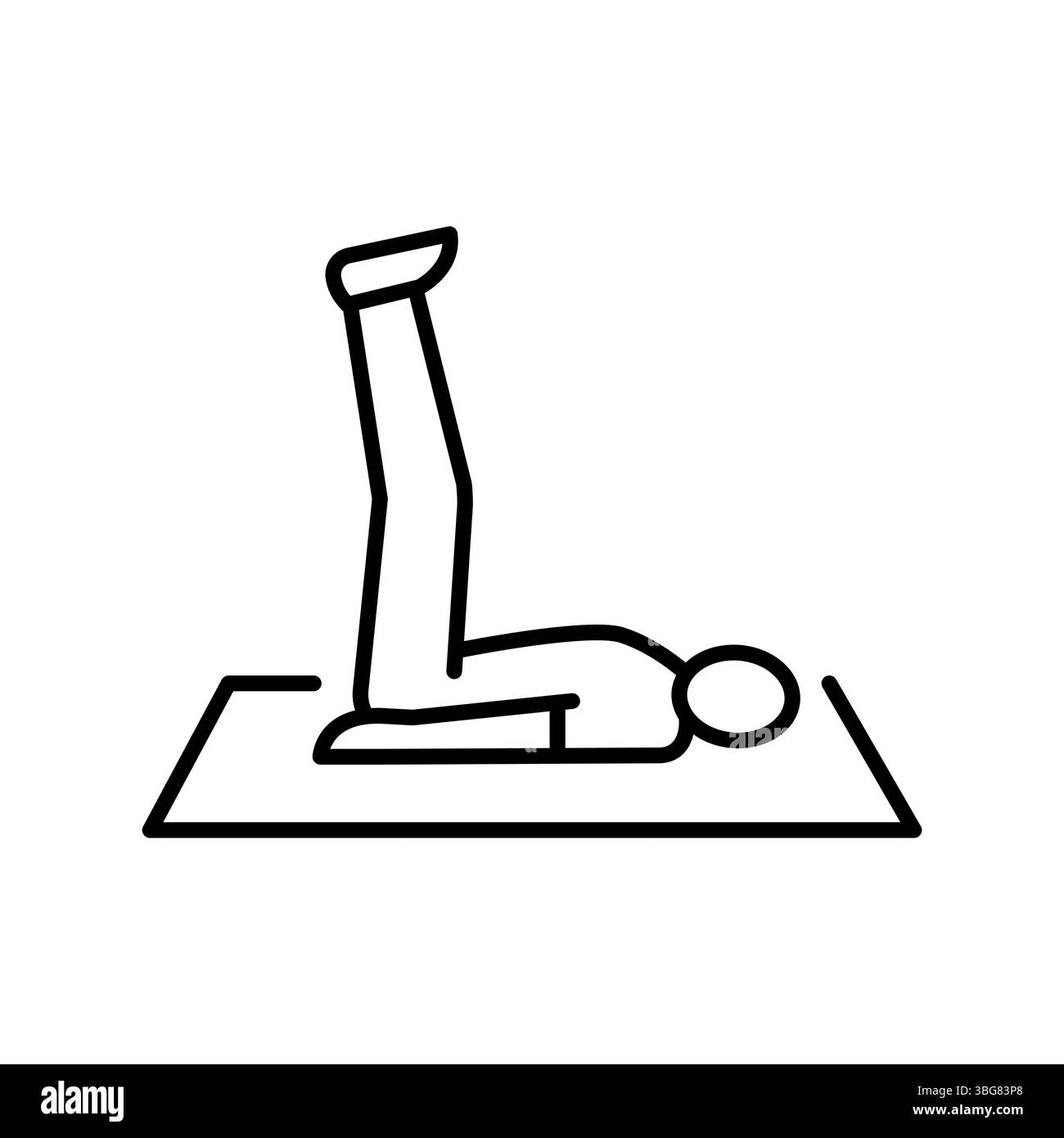 Lower abs workout black line icon for digital and print projects ...