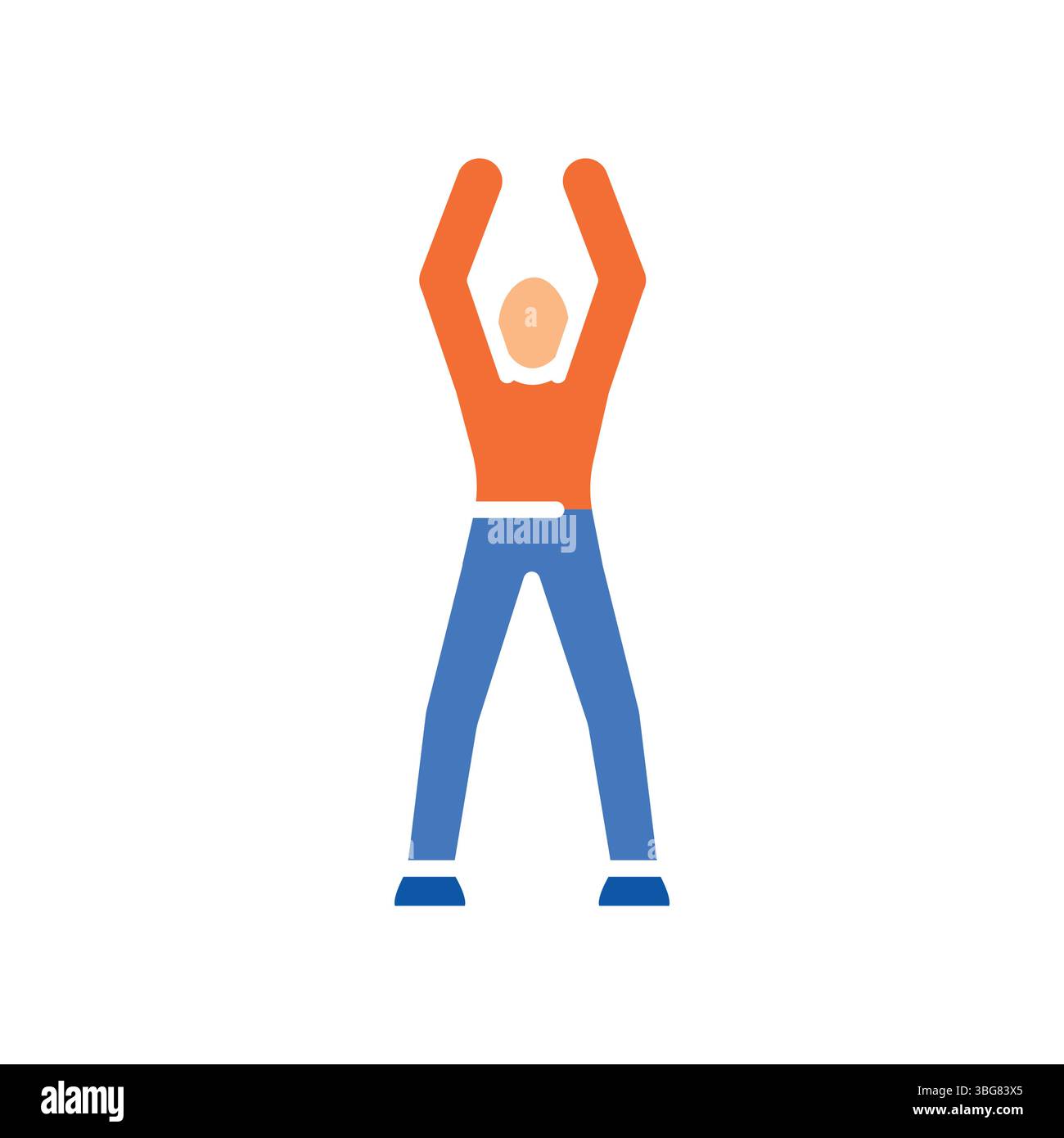 Jumping jacks color flat icon for digital and print projects. Minimal ...