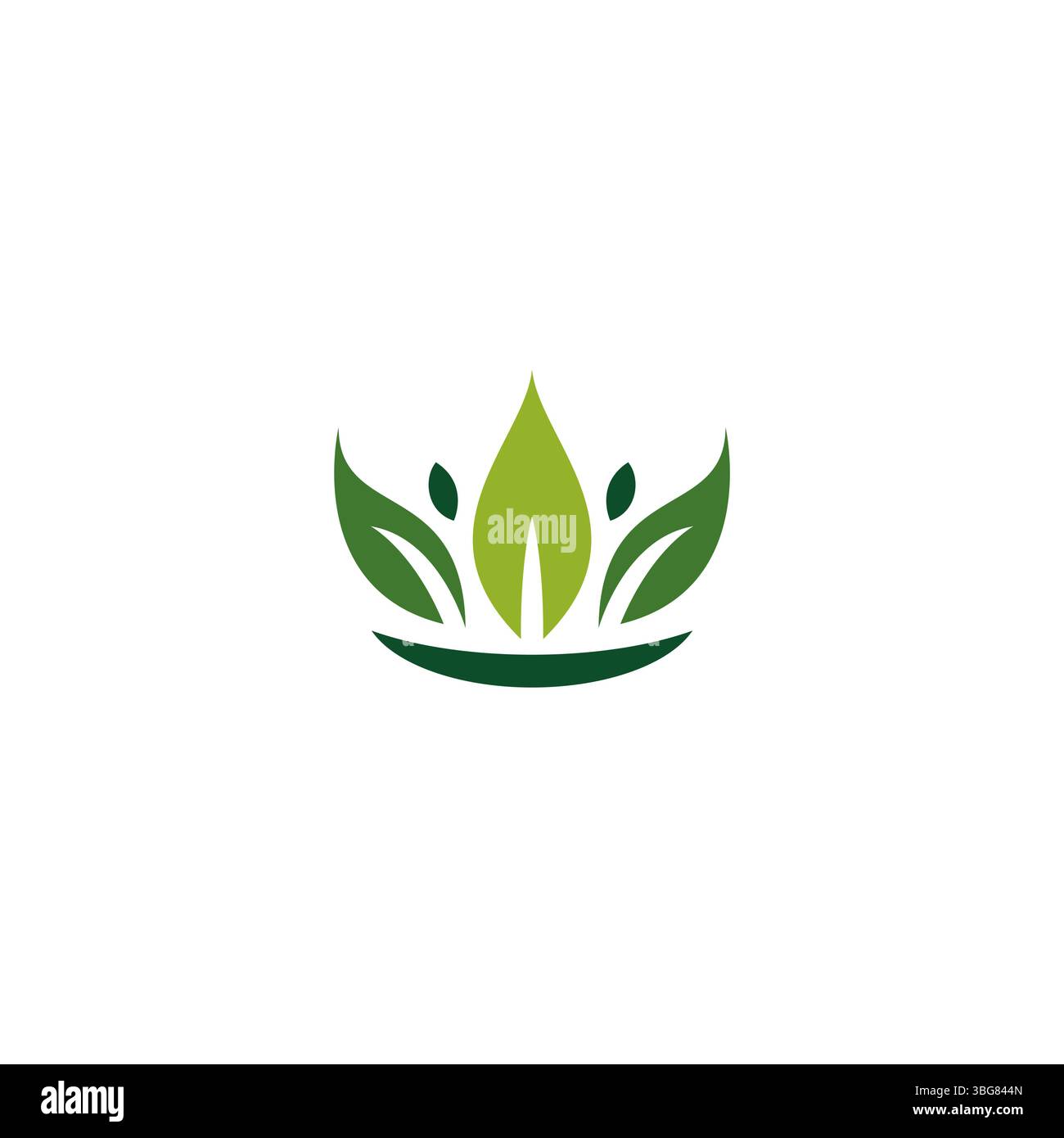 Leaf Crown Logo Vector Illustration. Crown Nature Logo Stock Vector ...