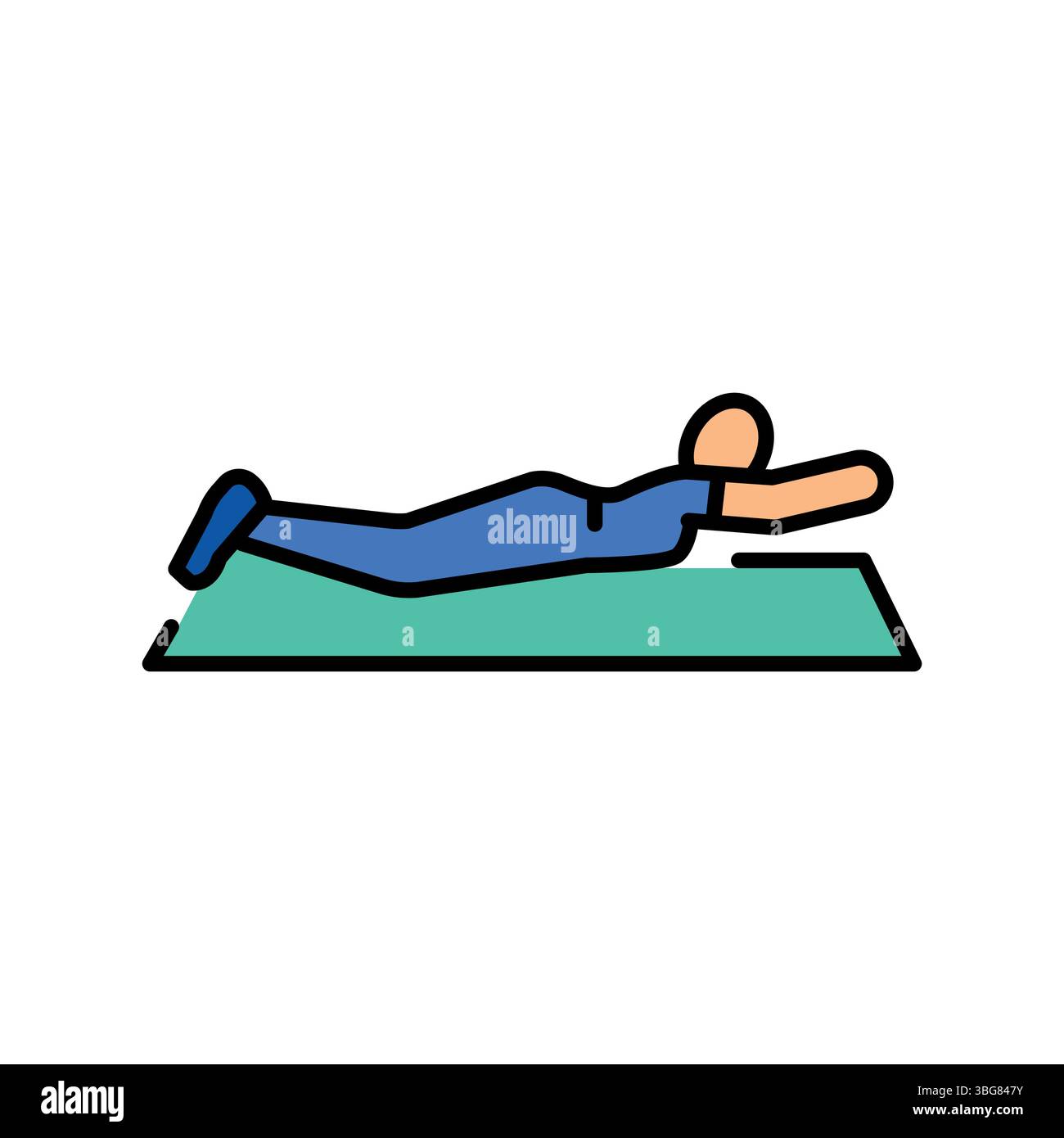 superman hold color line icon for digital and print projects. Minimal ...
