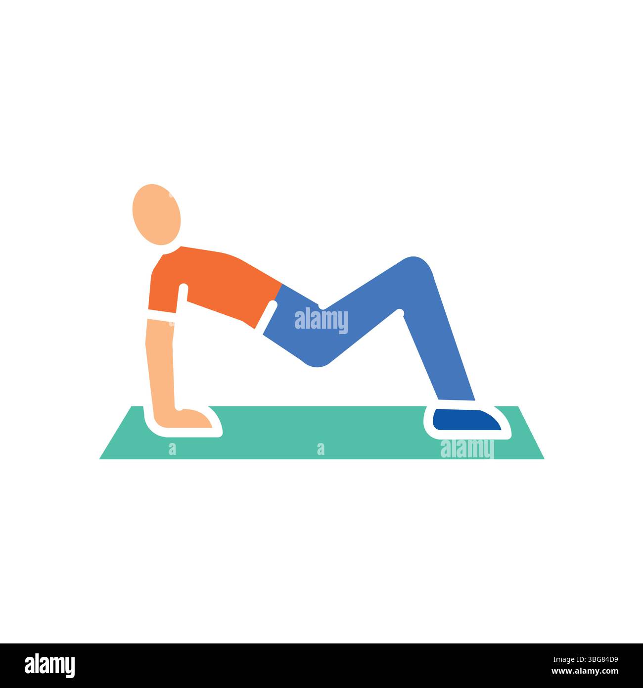 triceps dips color flat icon for digital and print projects. Minimal ...