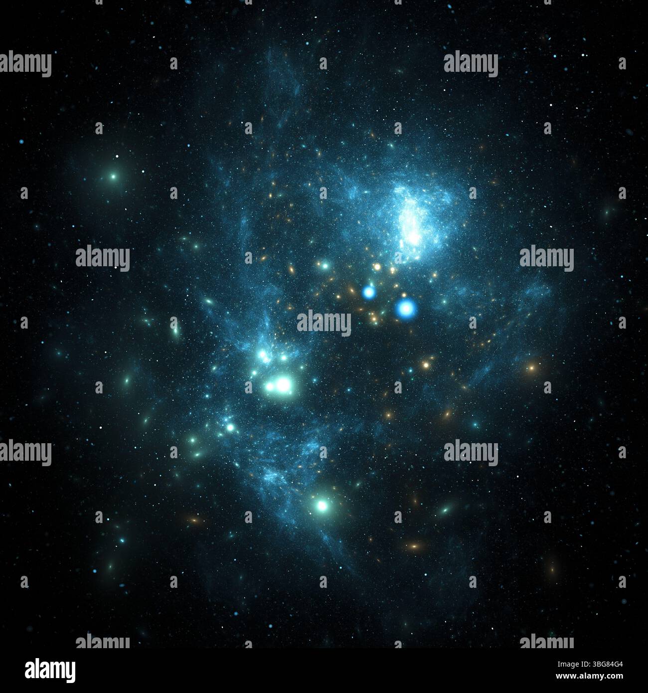 Deep blue nebula shimmering stars hi-res stock photography and images ...
