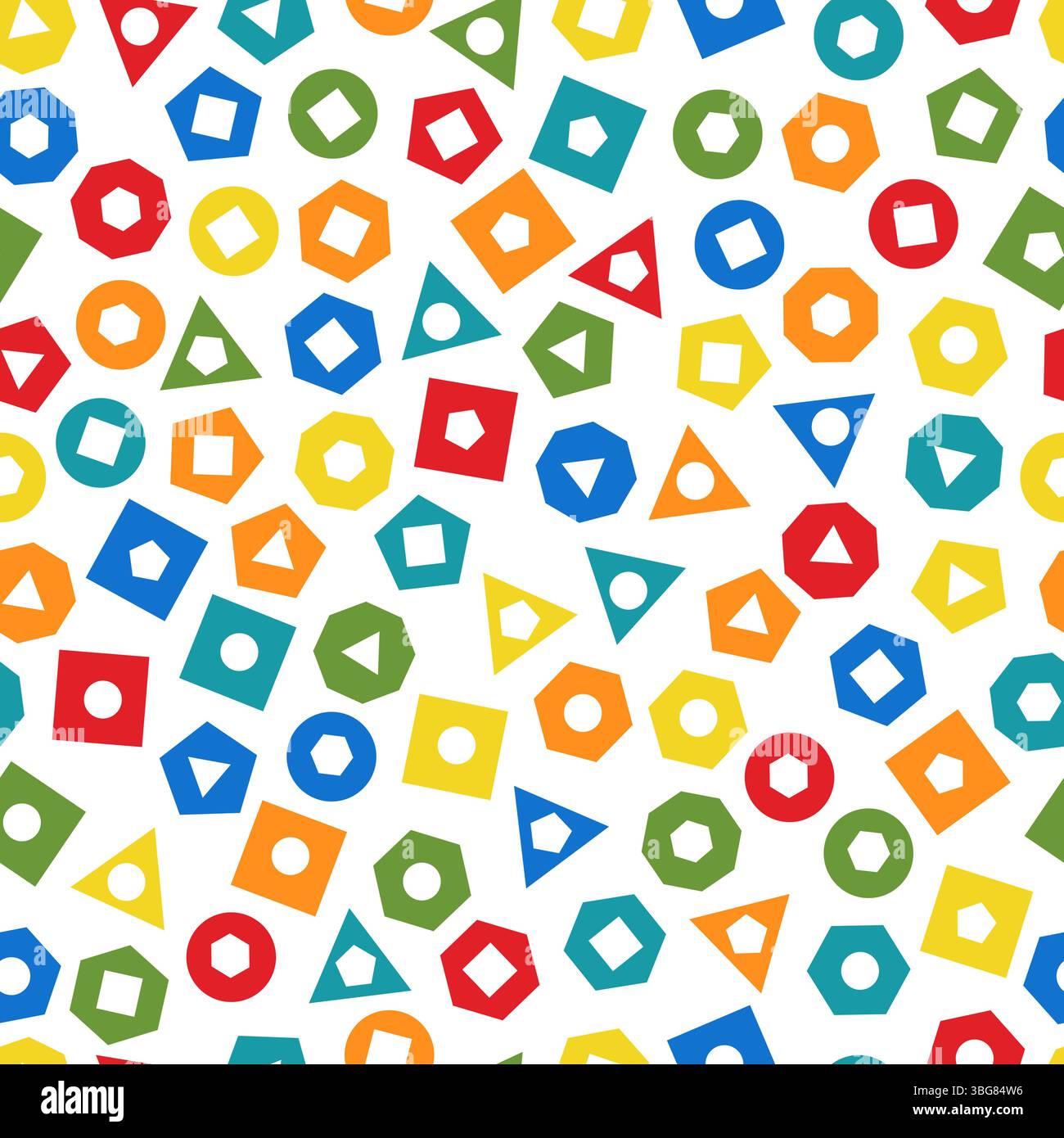 Seamless pattern with multicolored geometric elements for tissue and postcards. Hipsters modern ...