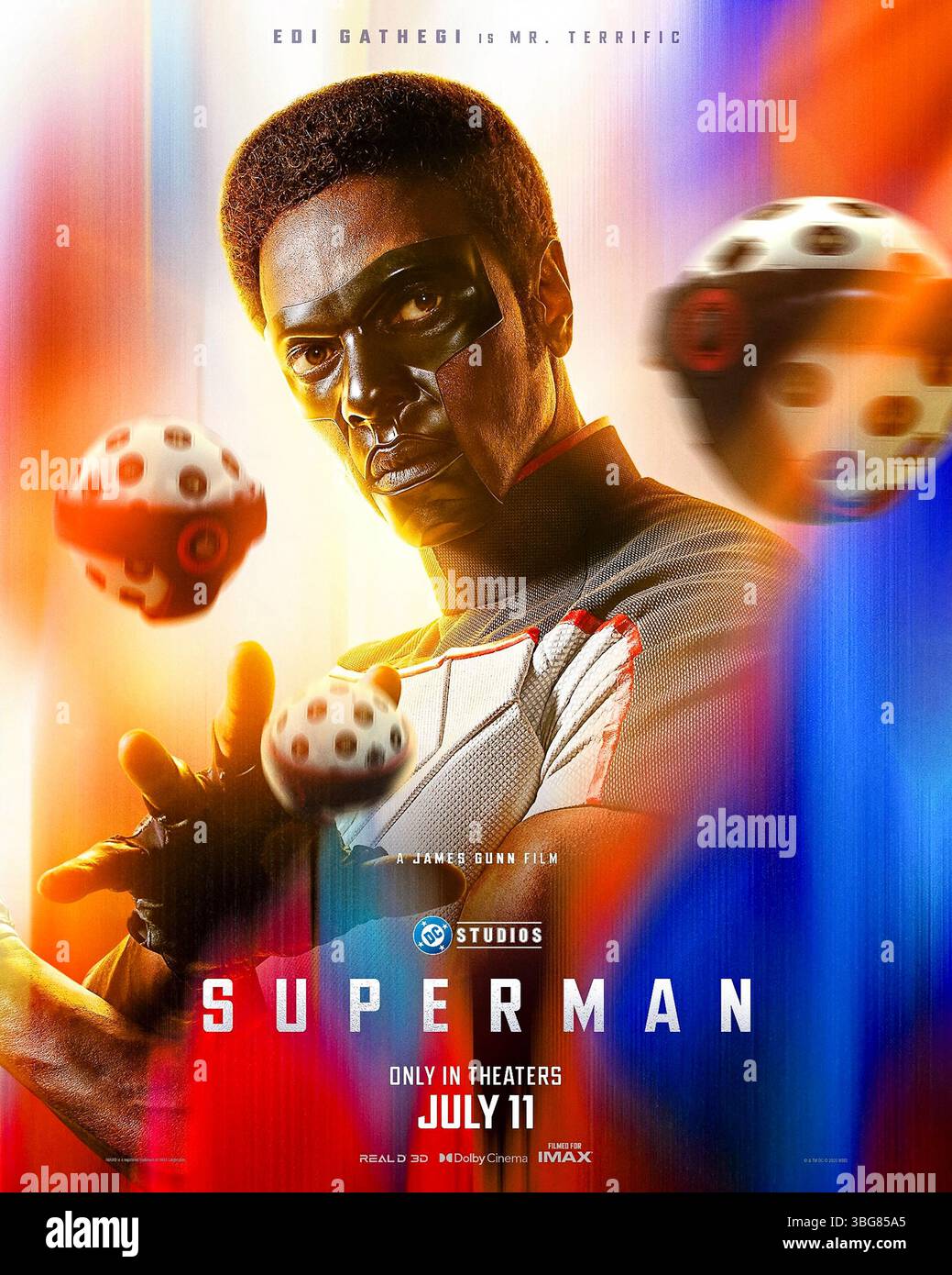 Superman (2025) directed by James Gunn and starring Edi Gathegi as ...