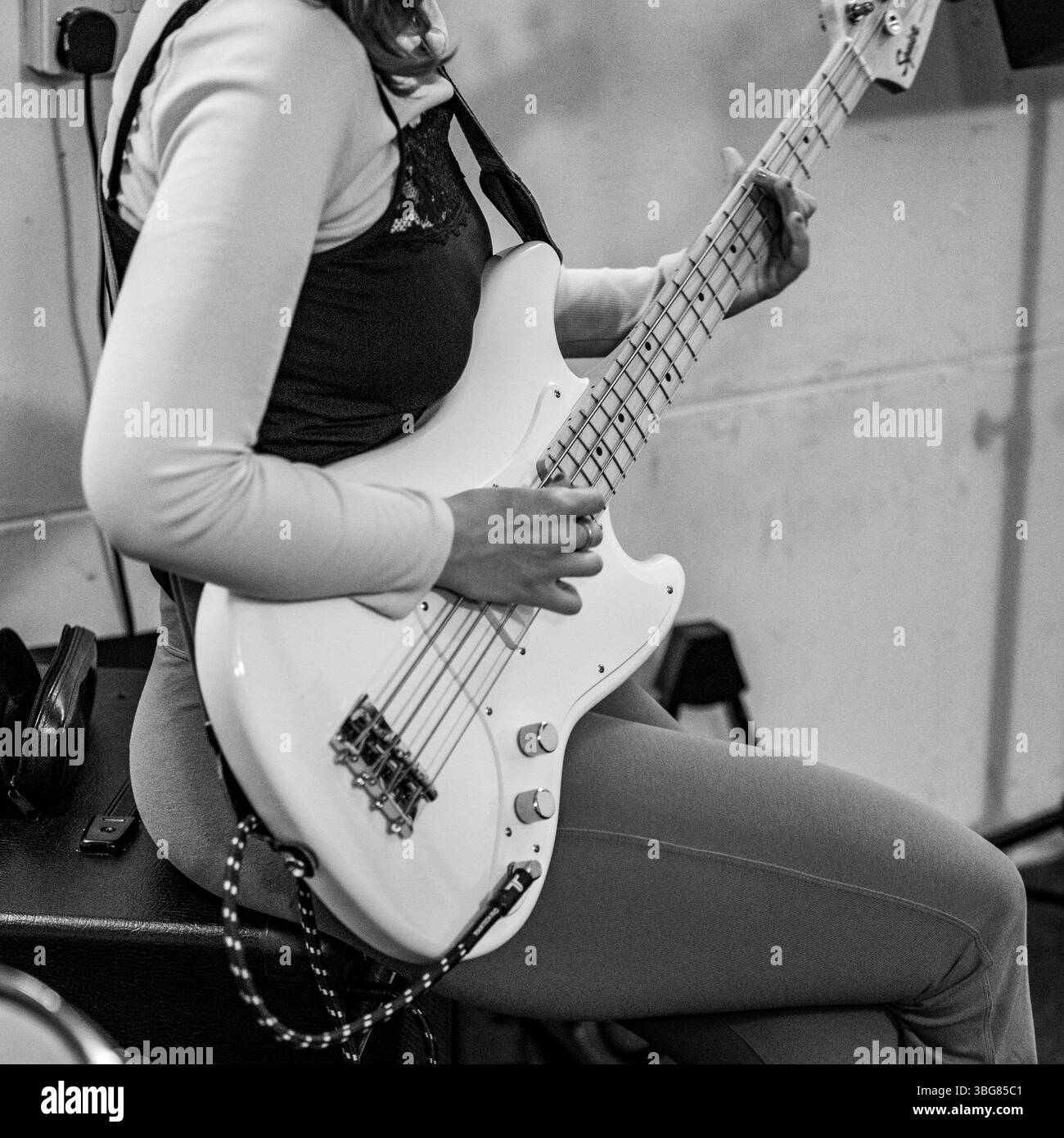 London UK, June 13 2024, Katie Lee Female Bass Player Post Punk Band ...