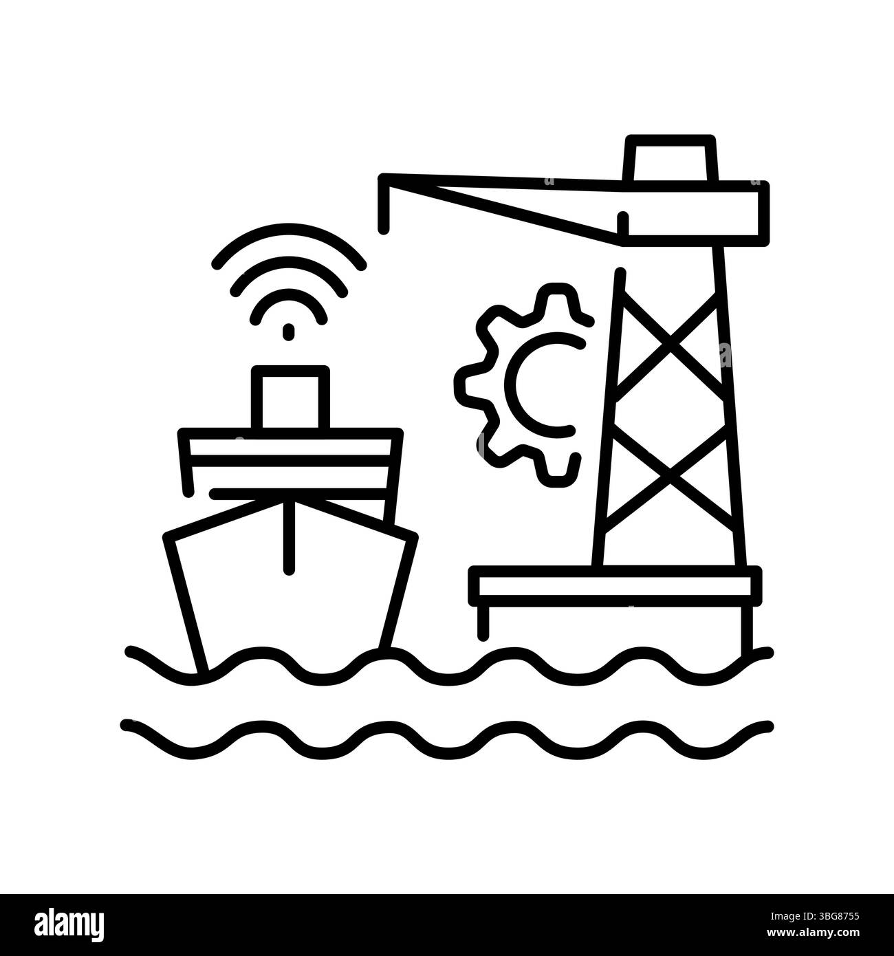 Ai driven vessel routing Black and White Stock Photos & Images - Alamy