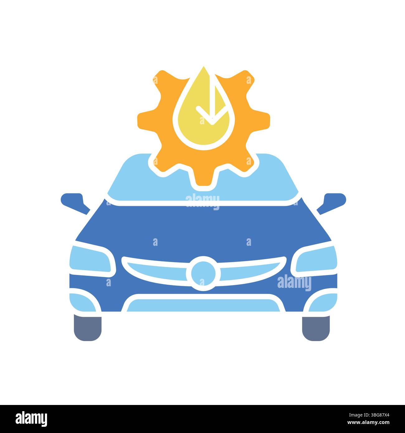 AI fuel optimization color flat icon for digital and print projects ...