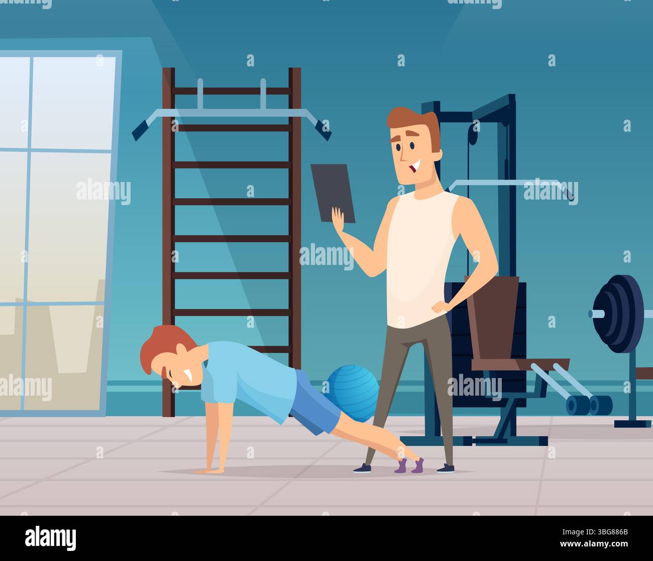 Gym mentor Stock Vector Images - Alamy
