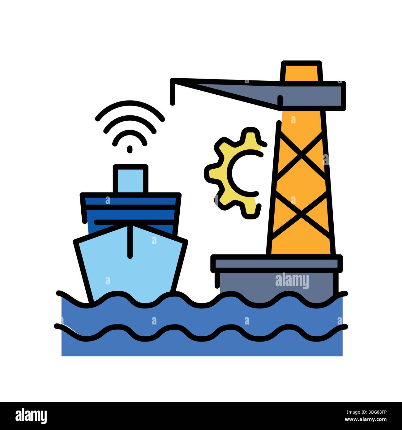 Port management Stock Vector Images - Alamy