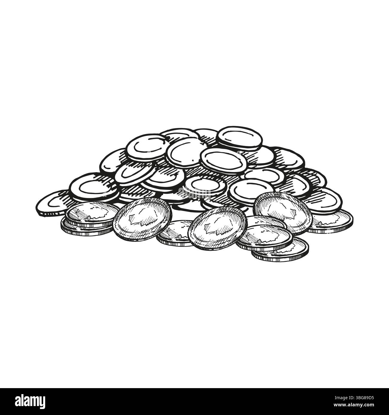 Bunch coins Stock Vector Images - Alamy