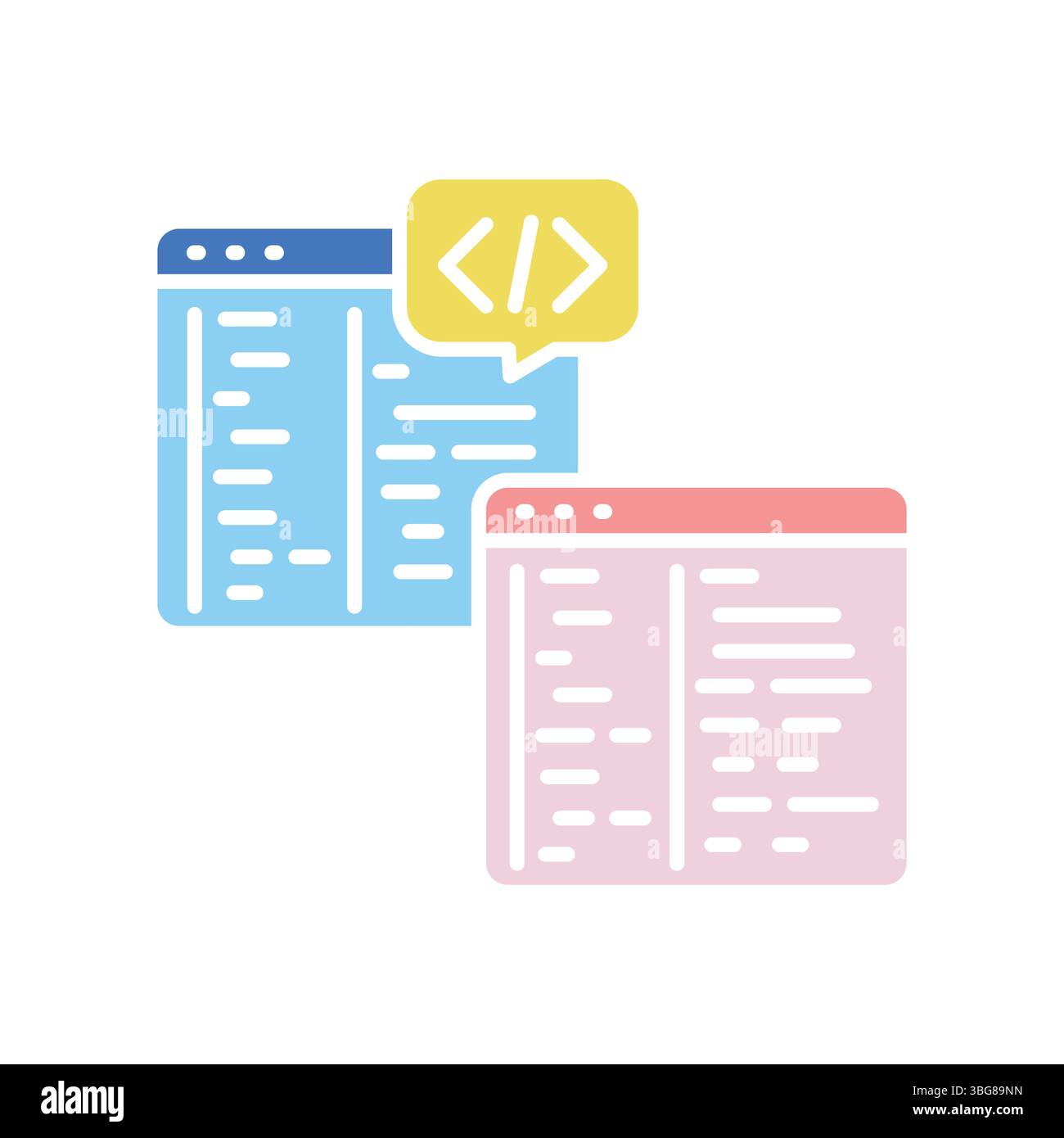 Automated Code Refactoring Color Flat Icon For Digital And Print