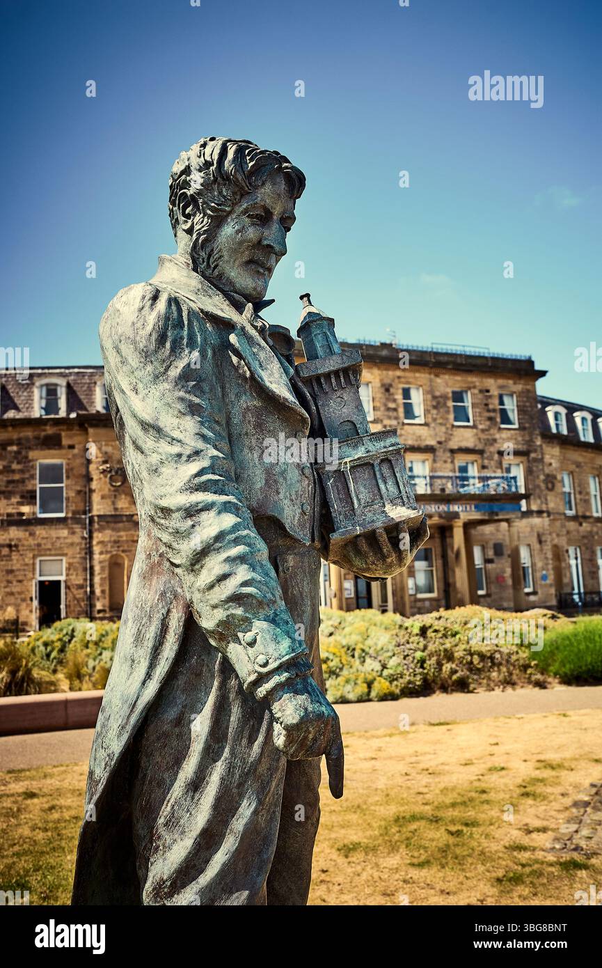Statue of Sir Peter Hesketh (1801-1866) in the grounds of Euston Park ...