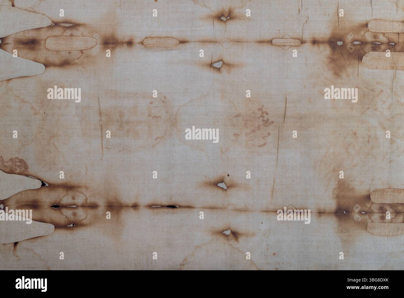 Highly detailed copy of the Shroud of Turin on display at the St John's ...