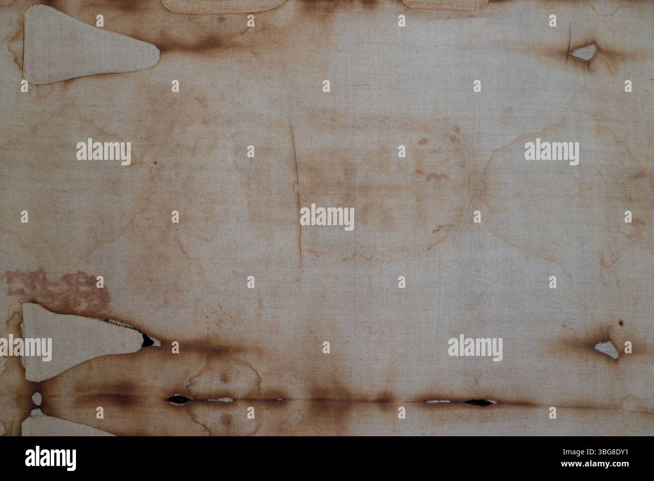 Highly detailed copy of the Shroud of Turin on display at the St John's ...