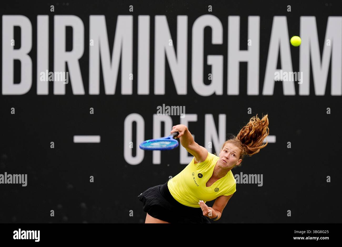 Jessika Ponchet in action during her match against Heather Watson on ...