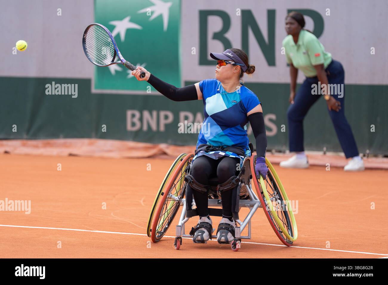 PARIS, FRANCE - JUNE 3: Ziying Wang of China during the French Open at ...
