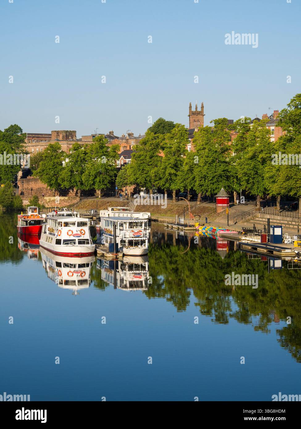 Chester Cathedral Tower, Dawn, Chester Riverside, The Groves, Chester ...